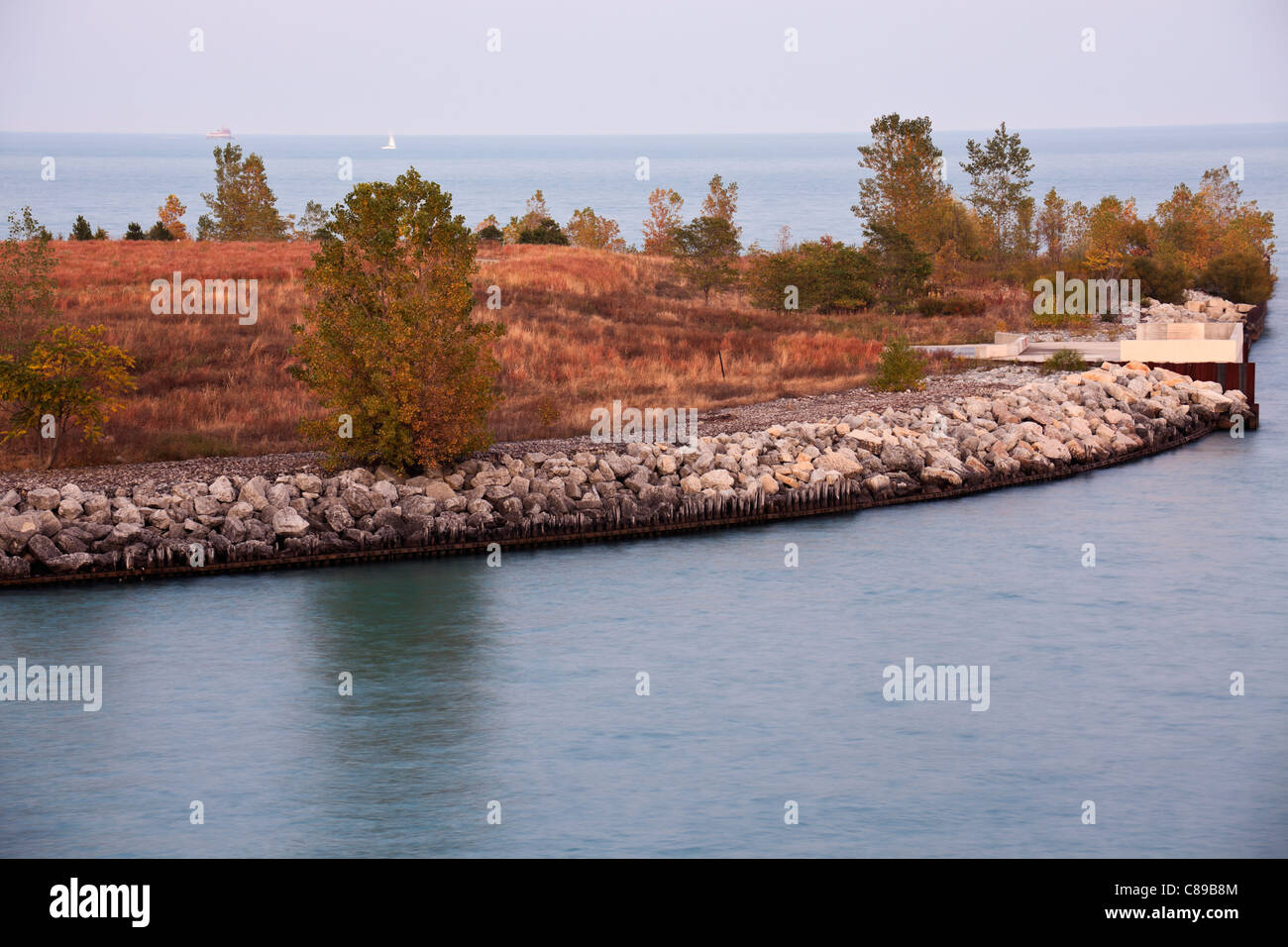 Northerly Island in downtown of Chicago Stock Photo - Alamy