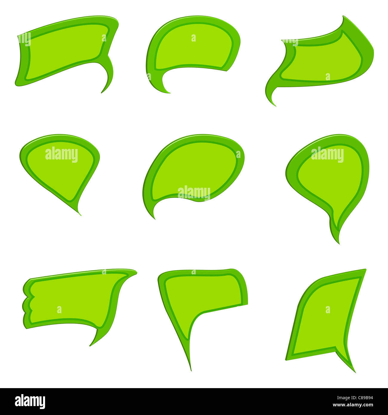 illustration of dialog bubbles on white background Stock Photo - Alamy