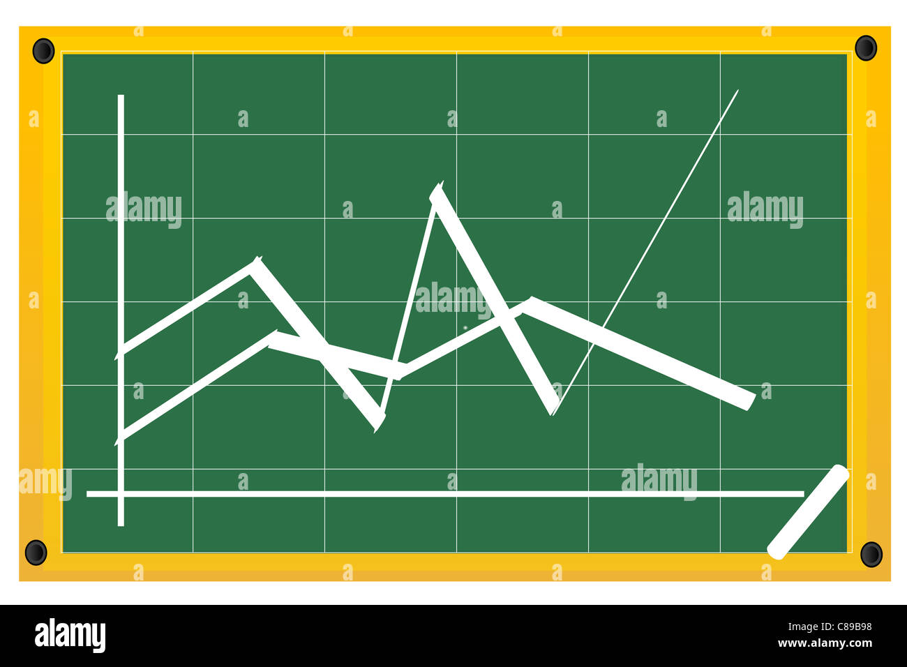 illustration of sketch graph on board Stock Photo - Alamy