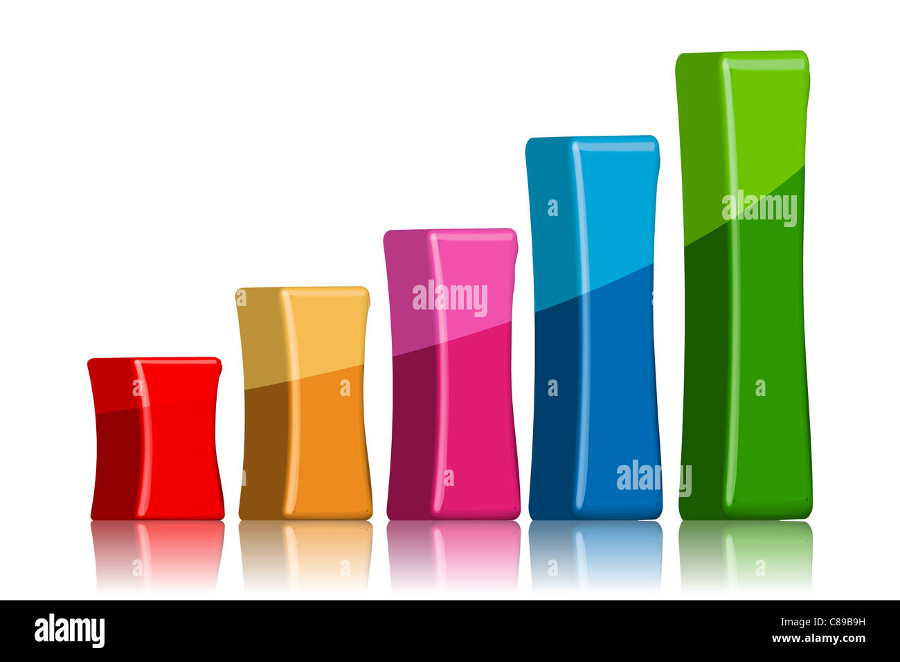 illustration of bar graph on white background Stock Photo - Alamy