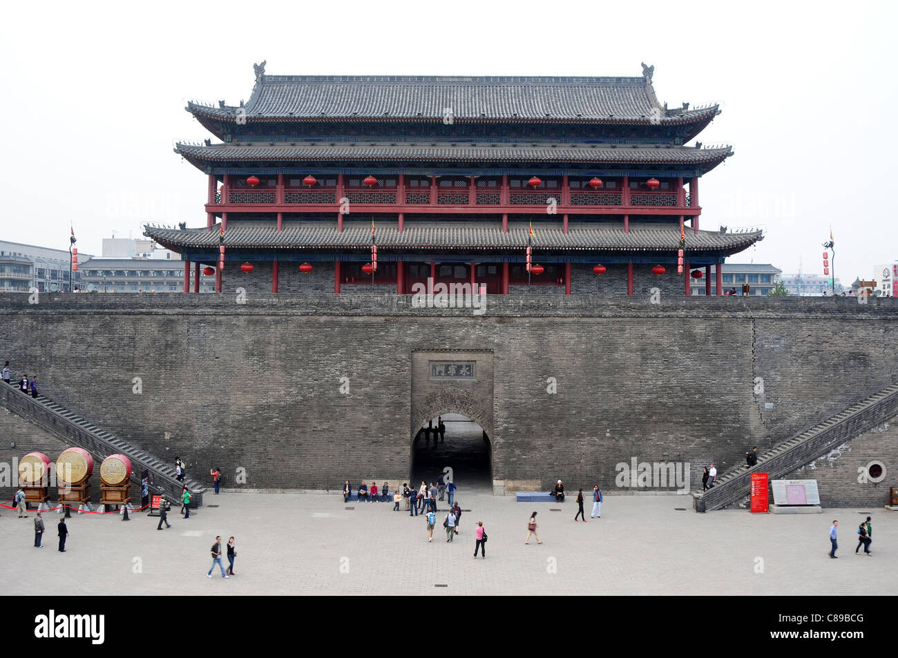 Ancient city wall of Xian, China Stock Photo - Alamy
