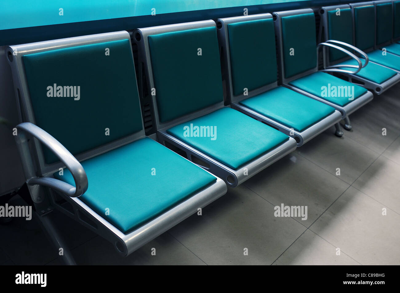 Row Of Blue Chairs High Resolution Stock Photography and Images - Alamy