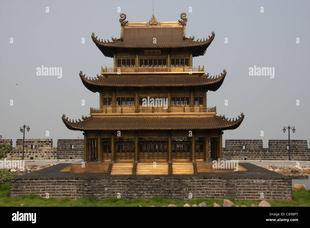 Yueyang Tower, Tang Dynasty (model), Yueyang, Hunan, China Stock Photo ...
