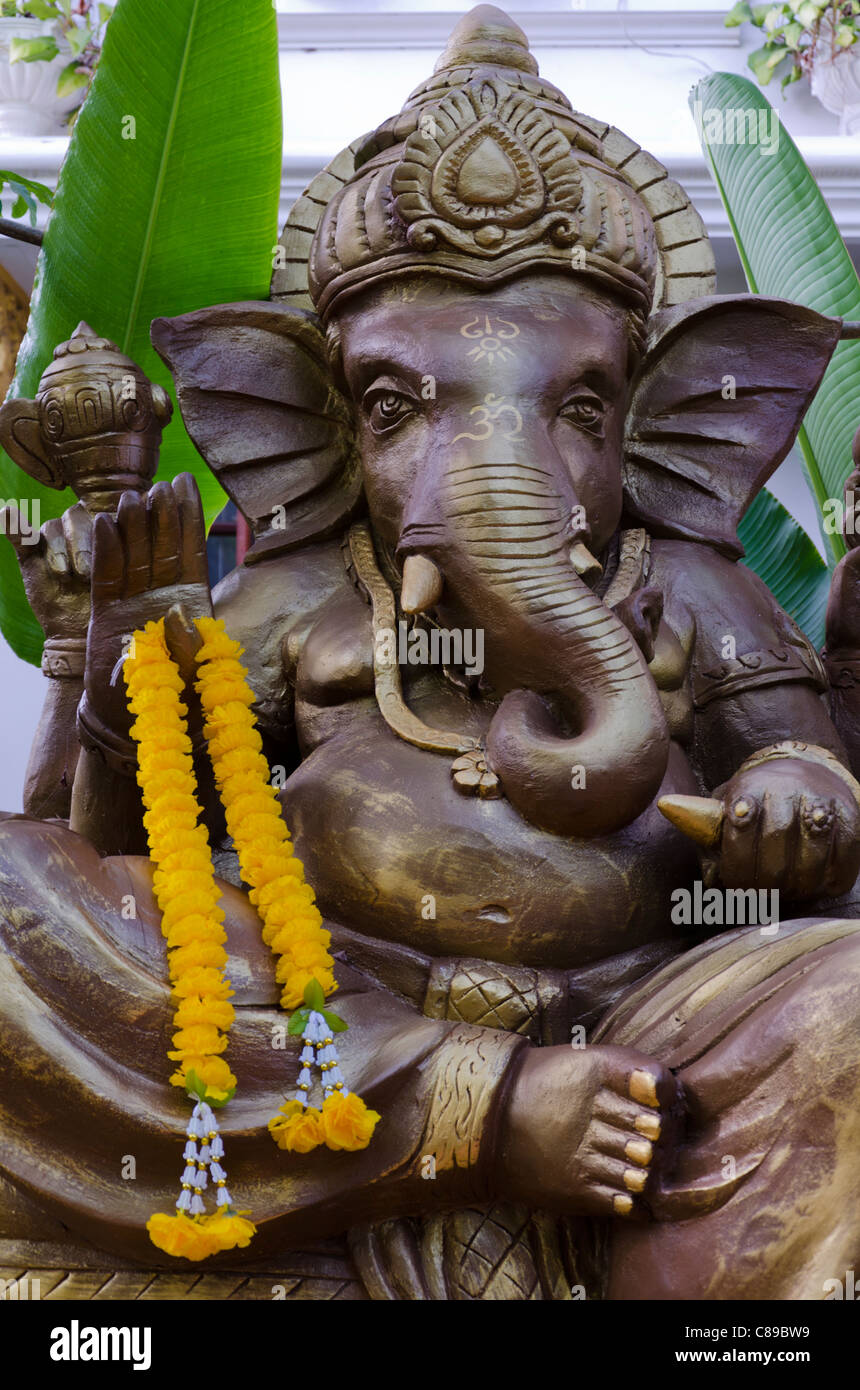 Sculpture of Buddhist and Hindu deity Ganesh at temple in northern ...