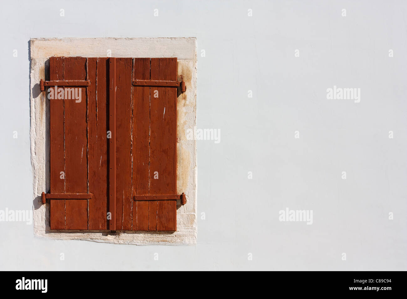 A brown wooden window Stock Photo - Alamy