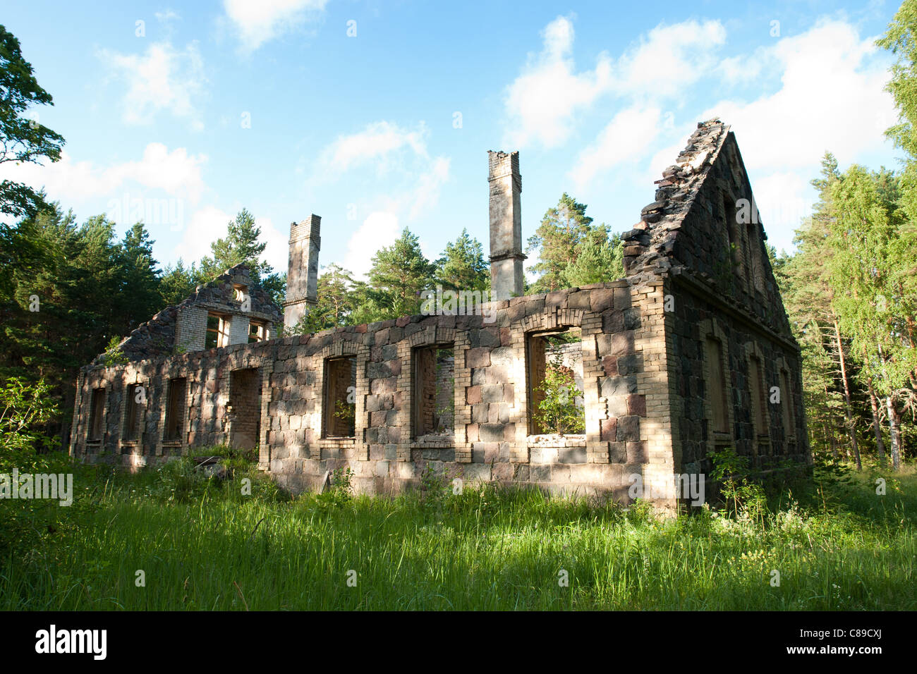 Ruins of Puski Building Complex (Built 1889-1891), Located in Hiiumaa ...