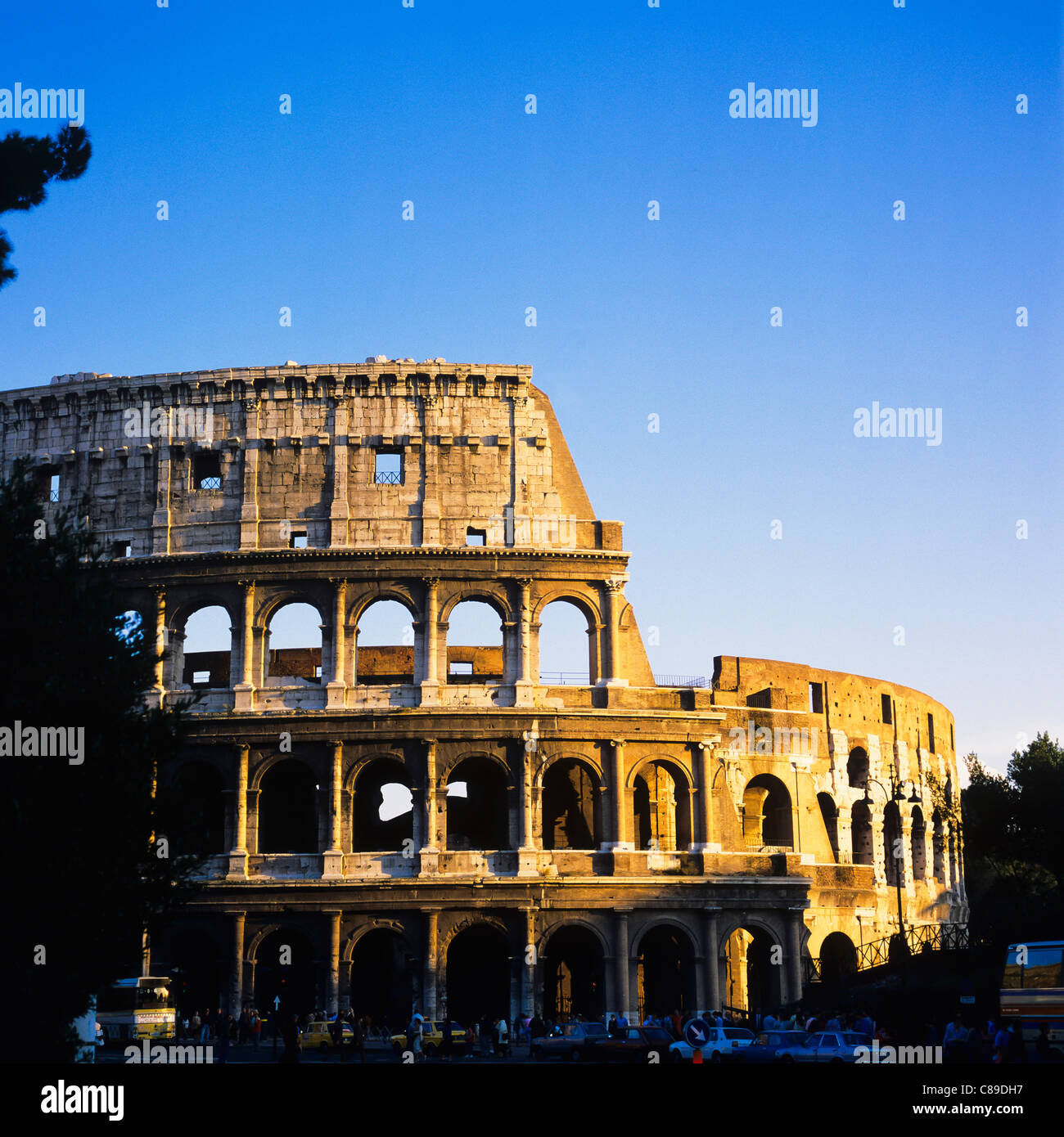 Colosseum at sunset Rome Italy Stock Photo - Alamy