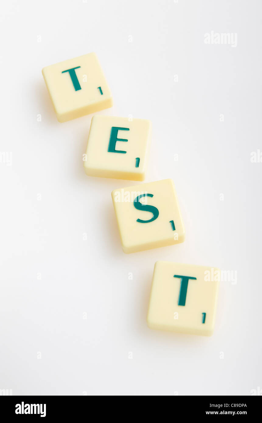Test word hi-res stock photography and images - Alamy