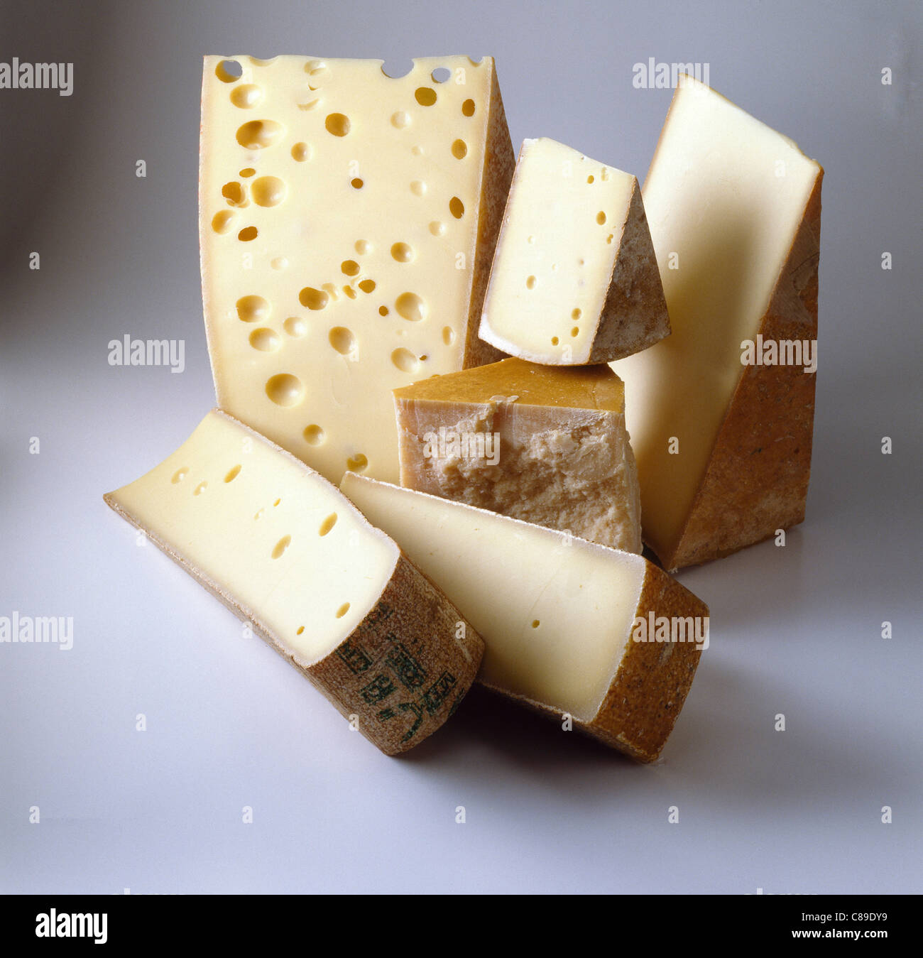 Selection of cheeses Stock Photo - Alamy