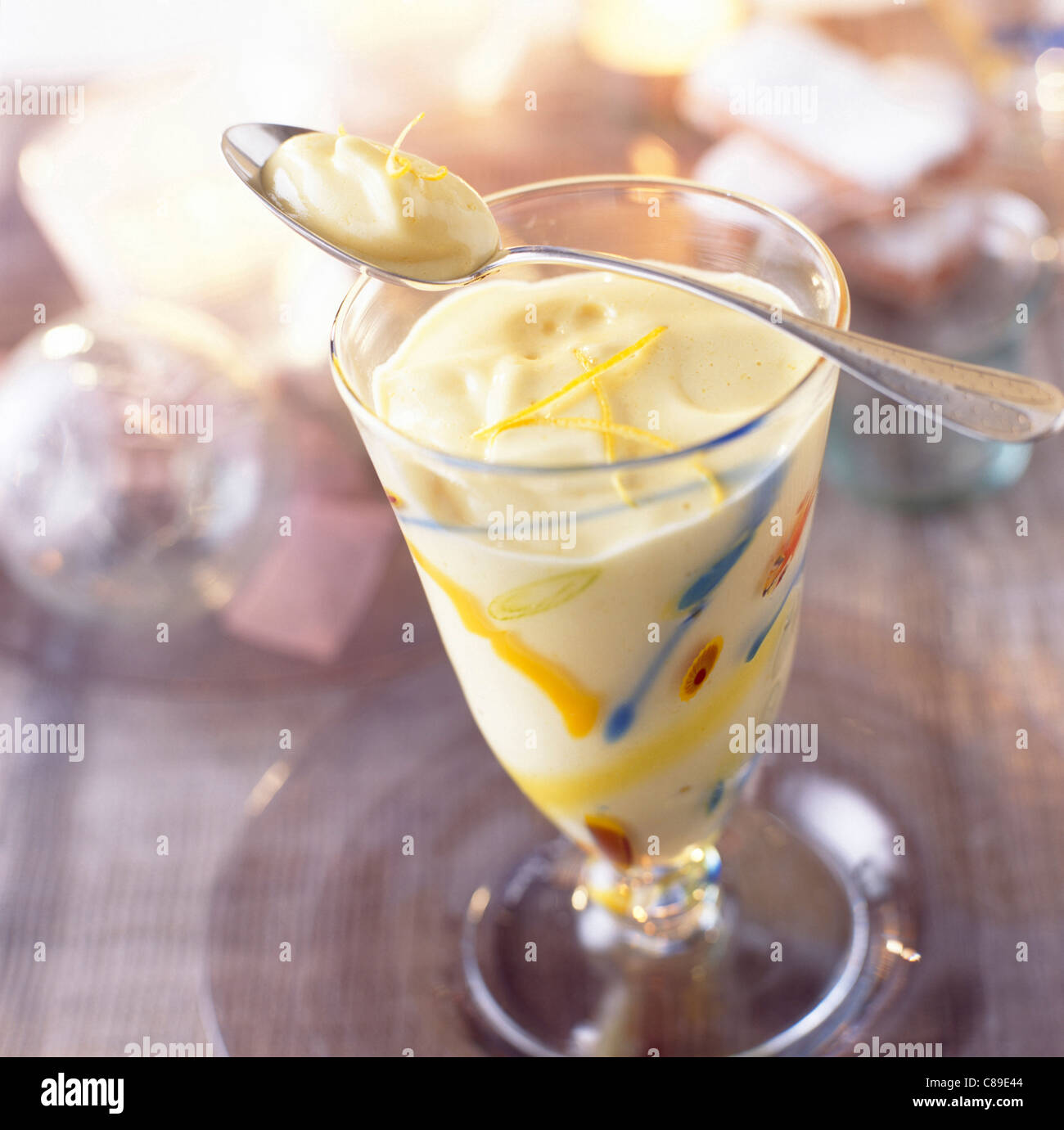 Champagne Sabayon dessert Stock Photo - Alamy