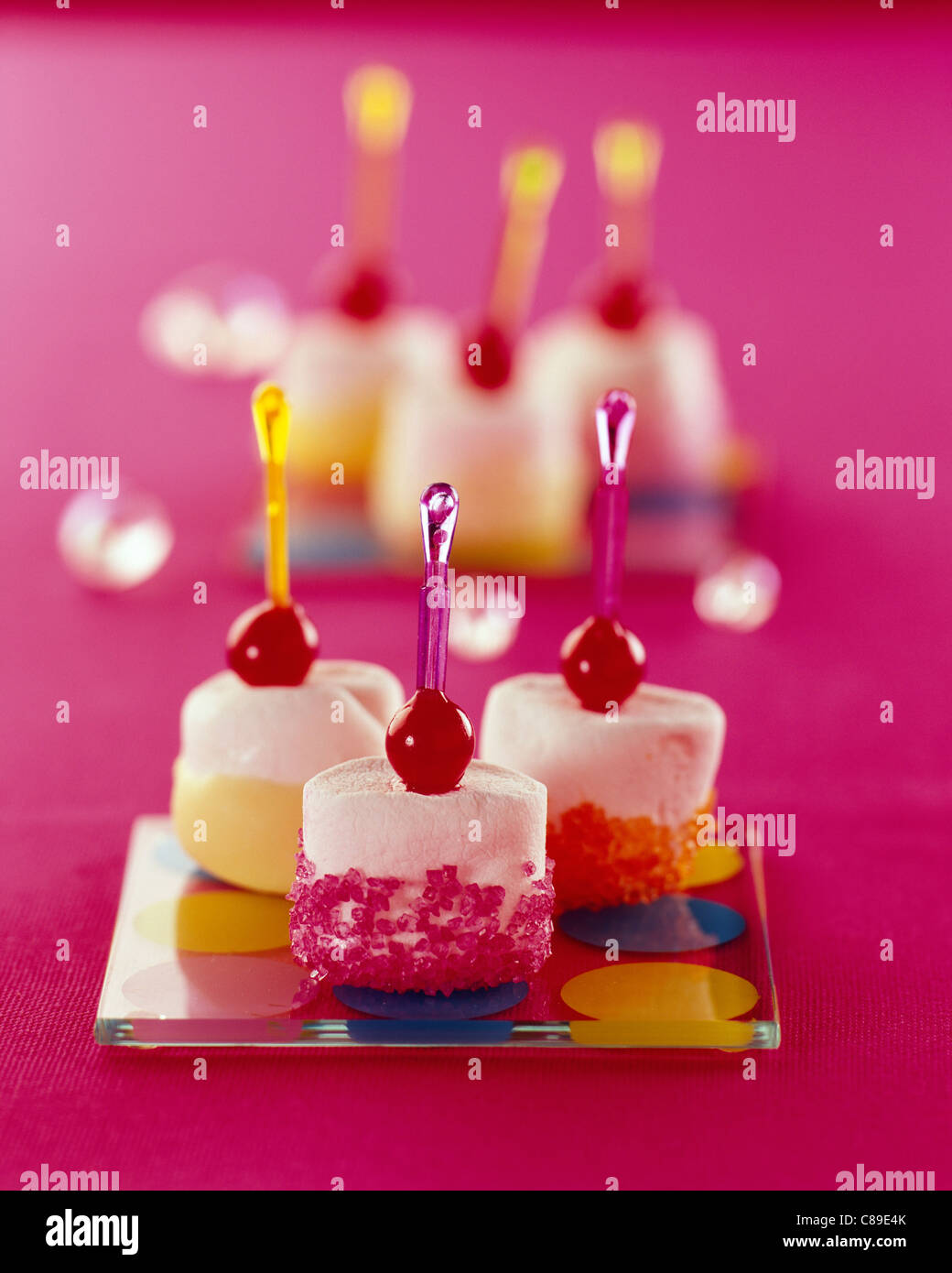 Decorated marshmallow delicacies Stock Photo - Alamy