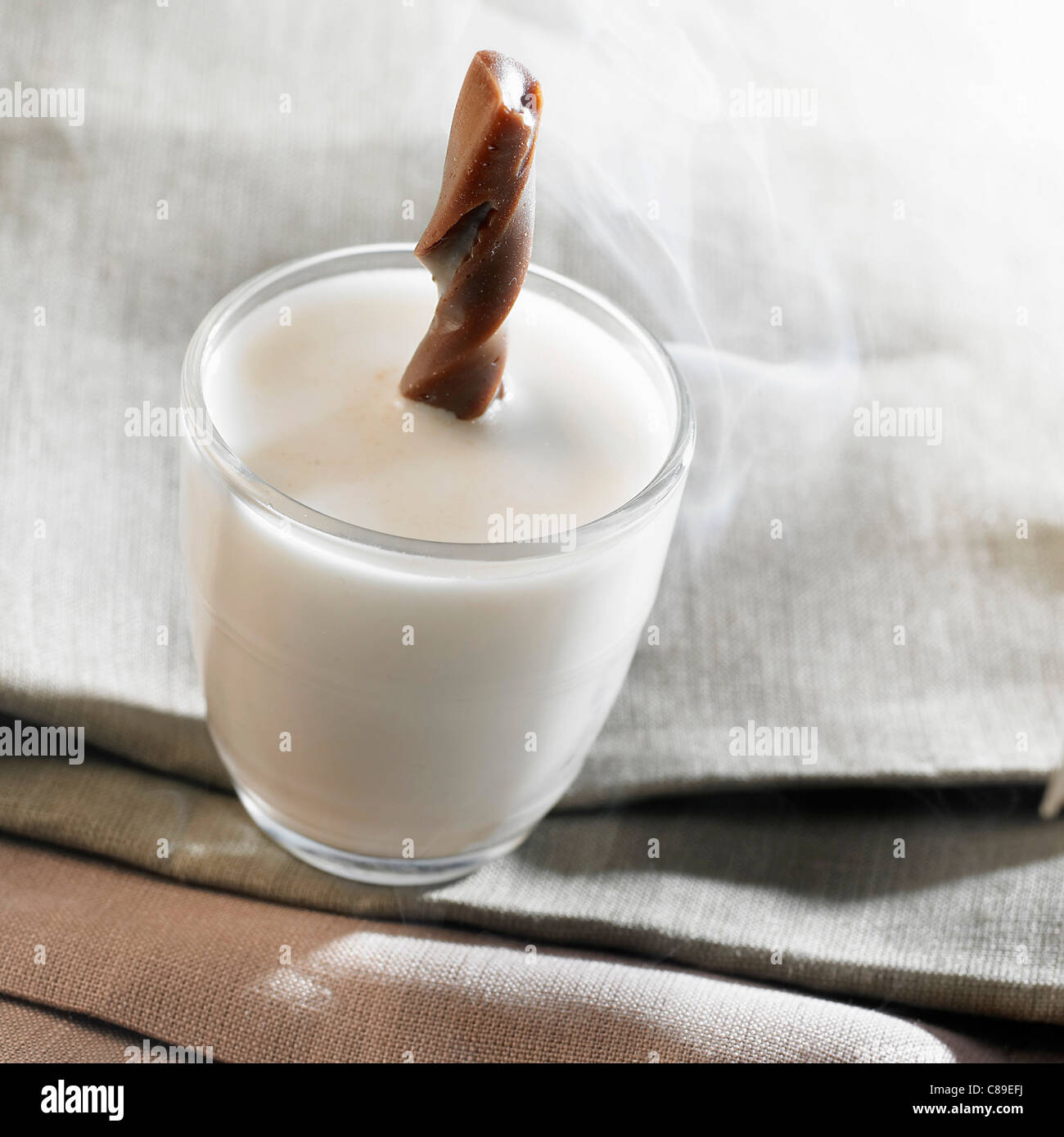 Hot milk with Carambar candy Stock Photo - Alamy