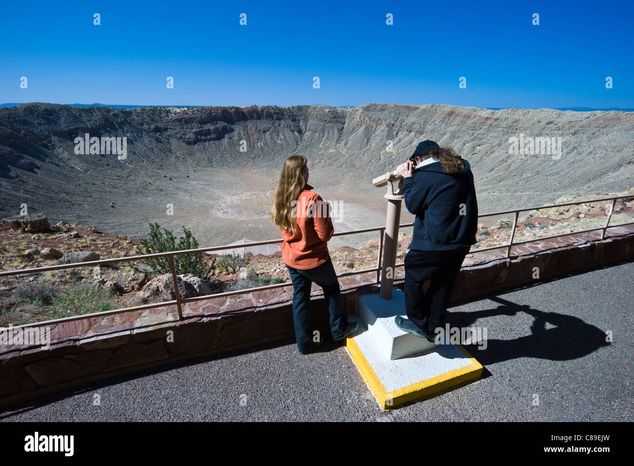 U.S.A. Arizona, Meteor City, the meteor crater near the Route 66 Stock ...