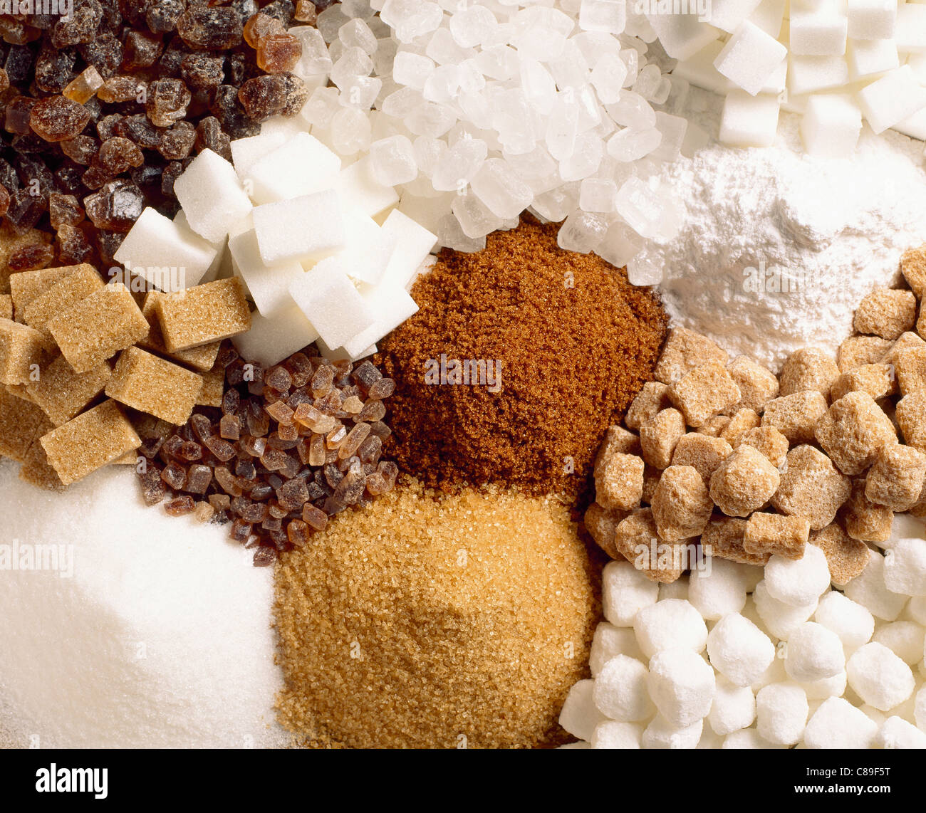 Selection of sugars Stock Photo - Alamy