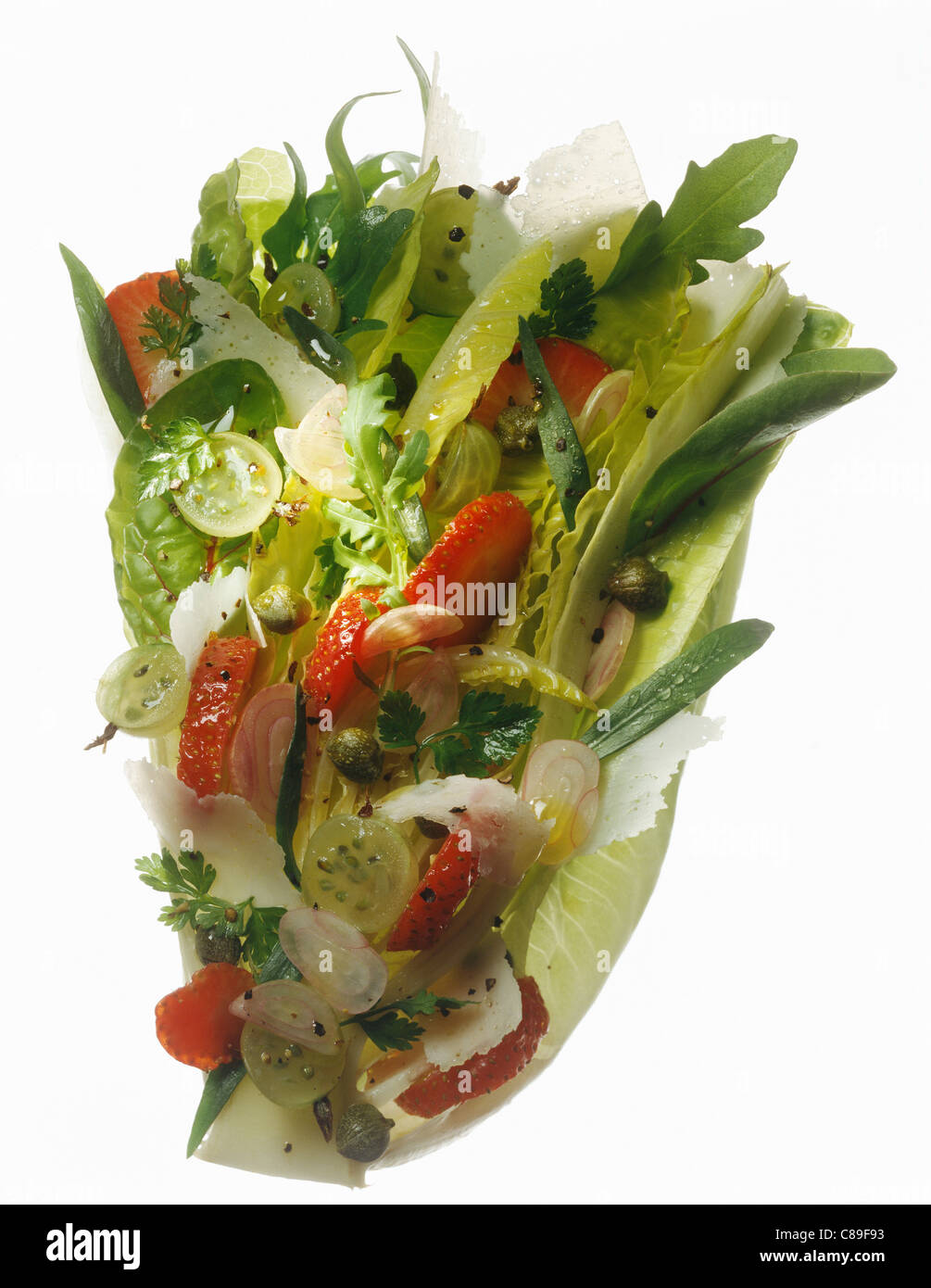 fancy salad with strawberries Stock Photo - Alamy