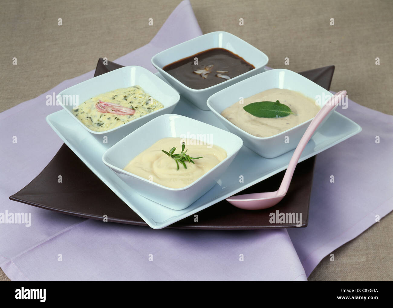 Selection of sauces Stock Photo - Alamy