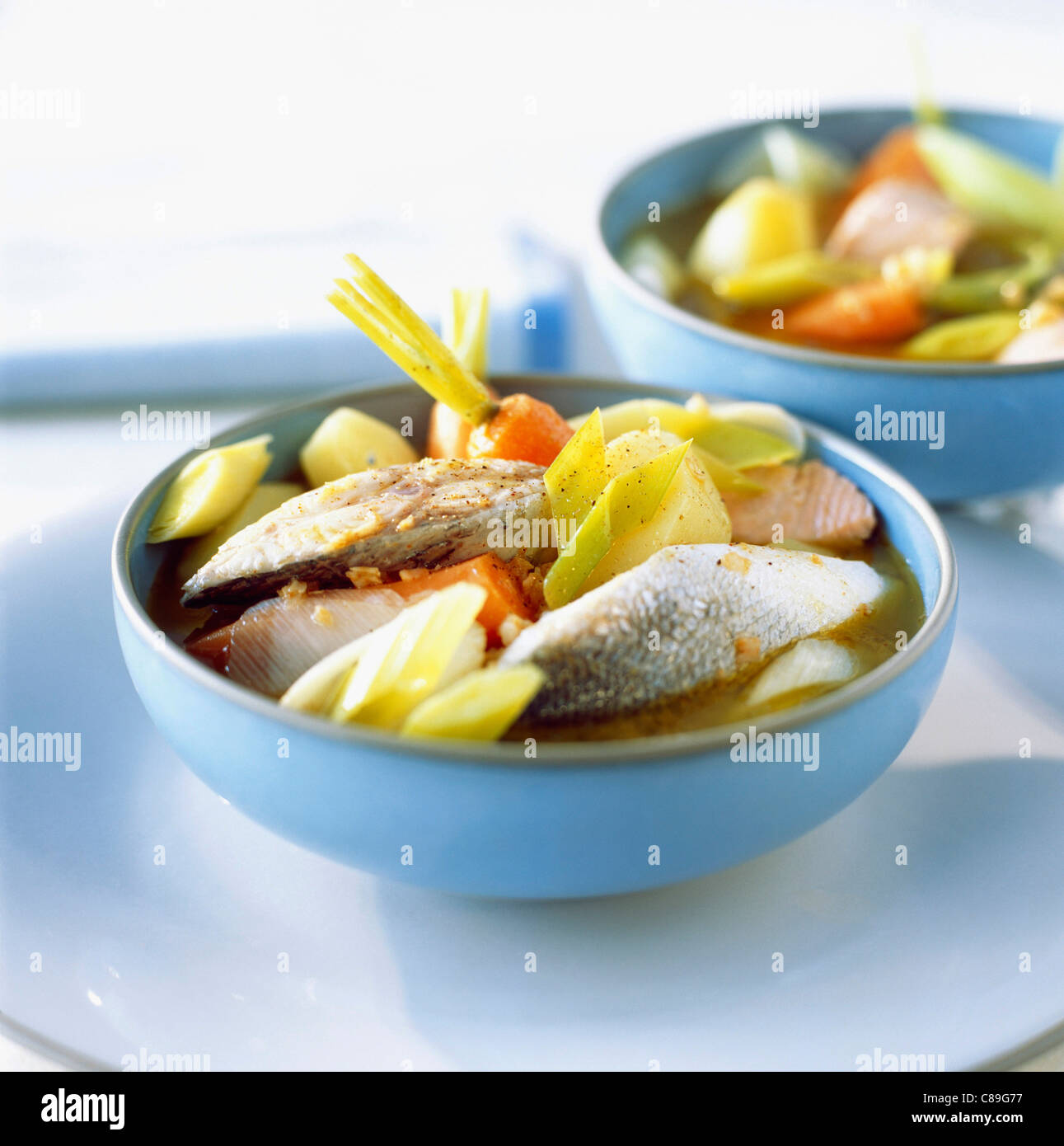 Mediterranean fish soup with aïoli garlic mayonnaise Stock Photo - Alamy