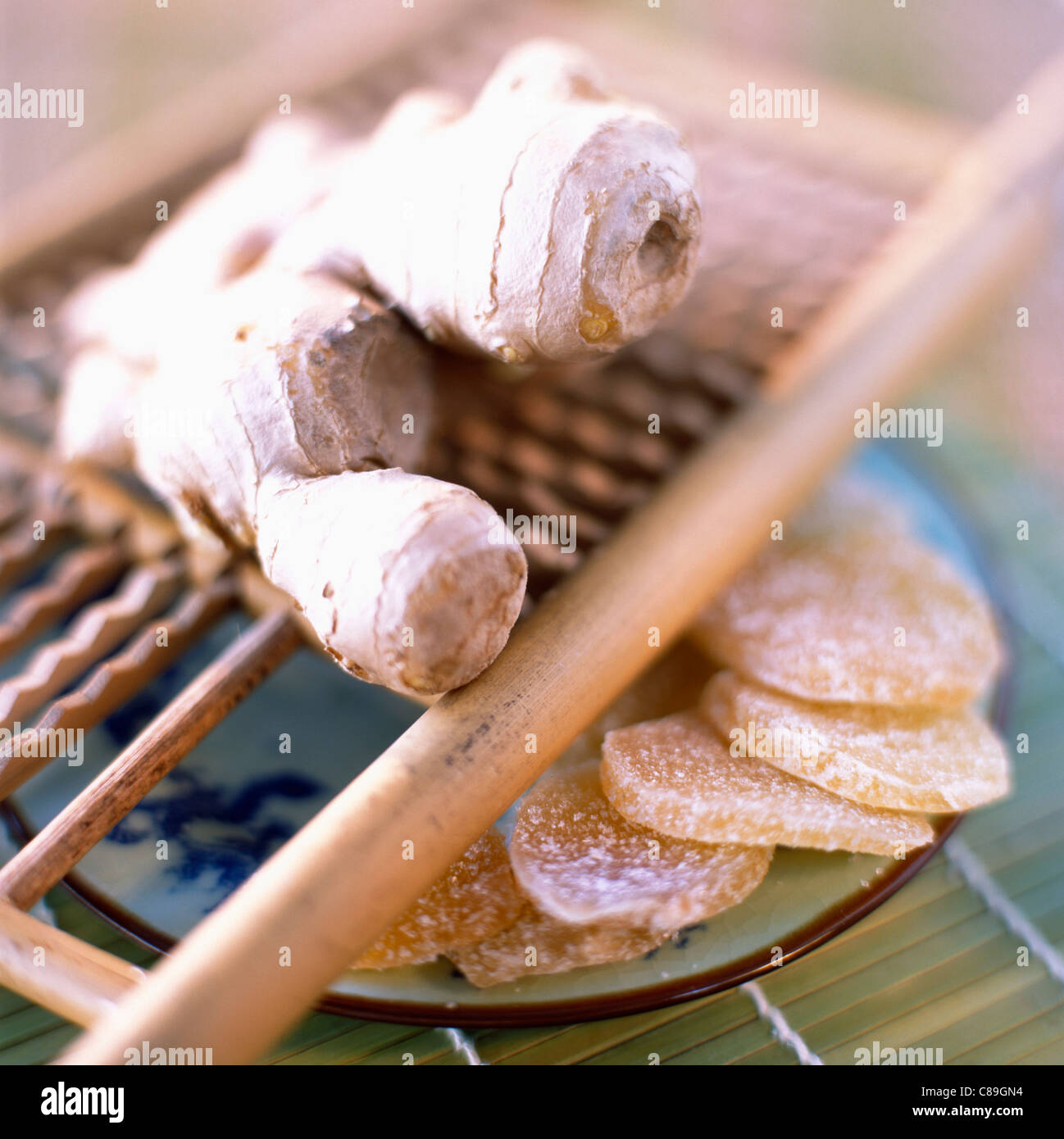 Root and candied ginger Stock Photo - Alamy