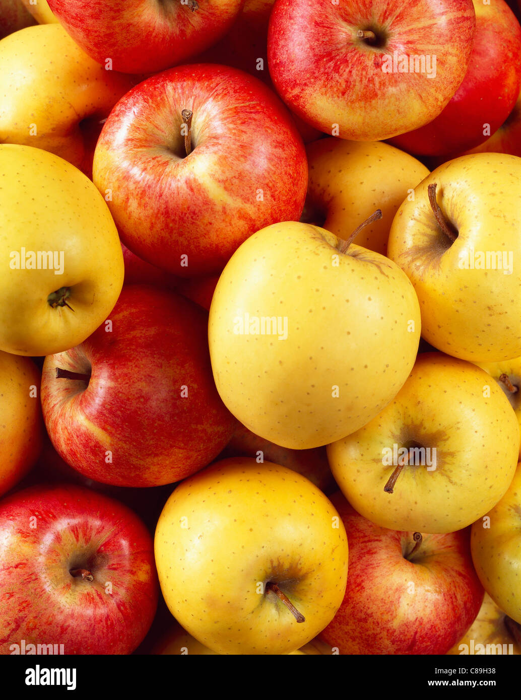 Yellow and red apples Stock Photo - Alamy