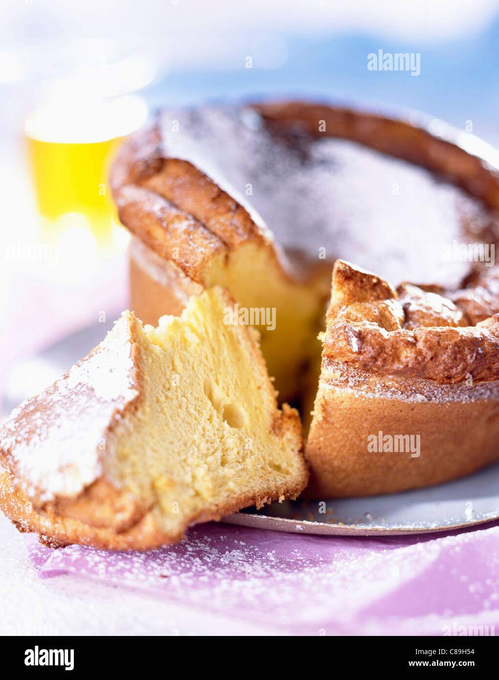 Lemon Savoie sponge cake Stock Photo - Alamy