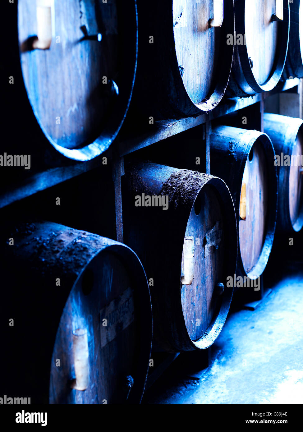 Manifacturing mustard; storage barrels Stock Photo - Alamy