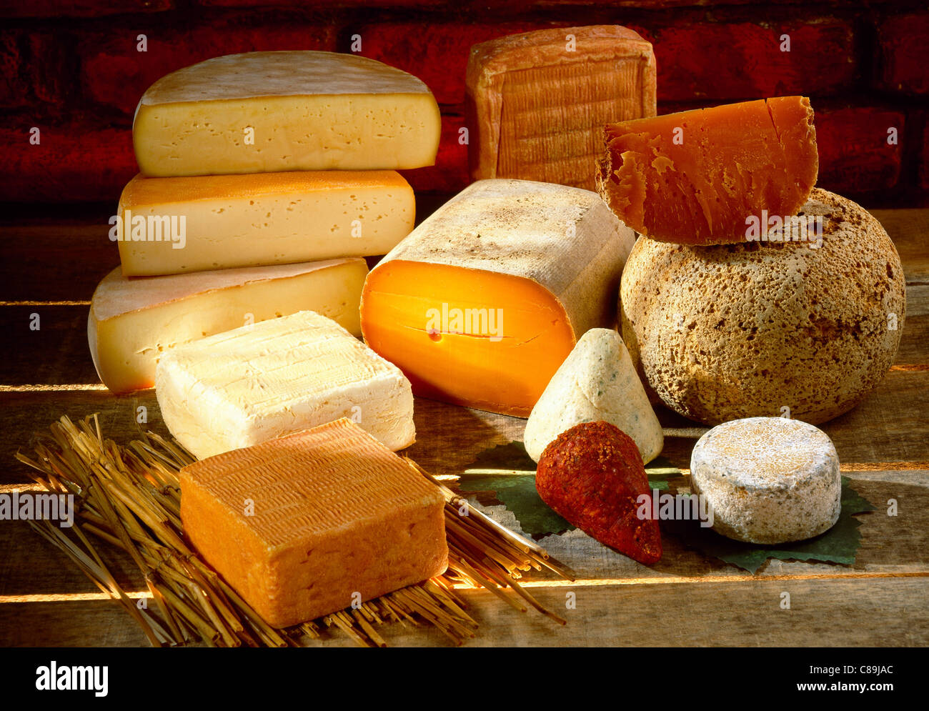Still life of cheeses Stock Photo - Alamy