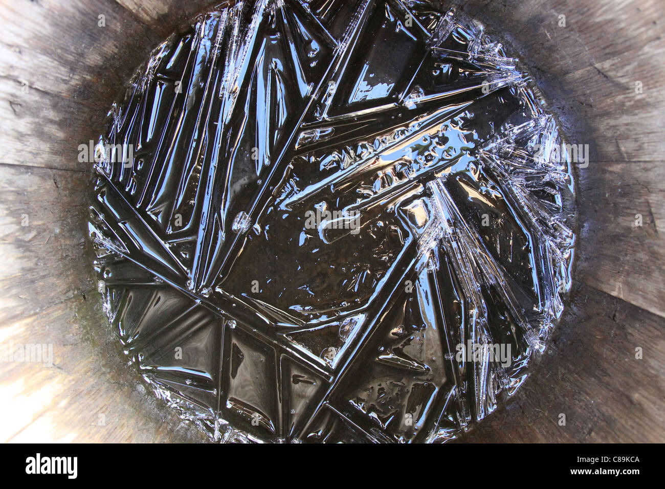 Barrel with ice Stock Photo - Alamy