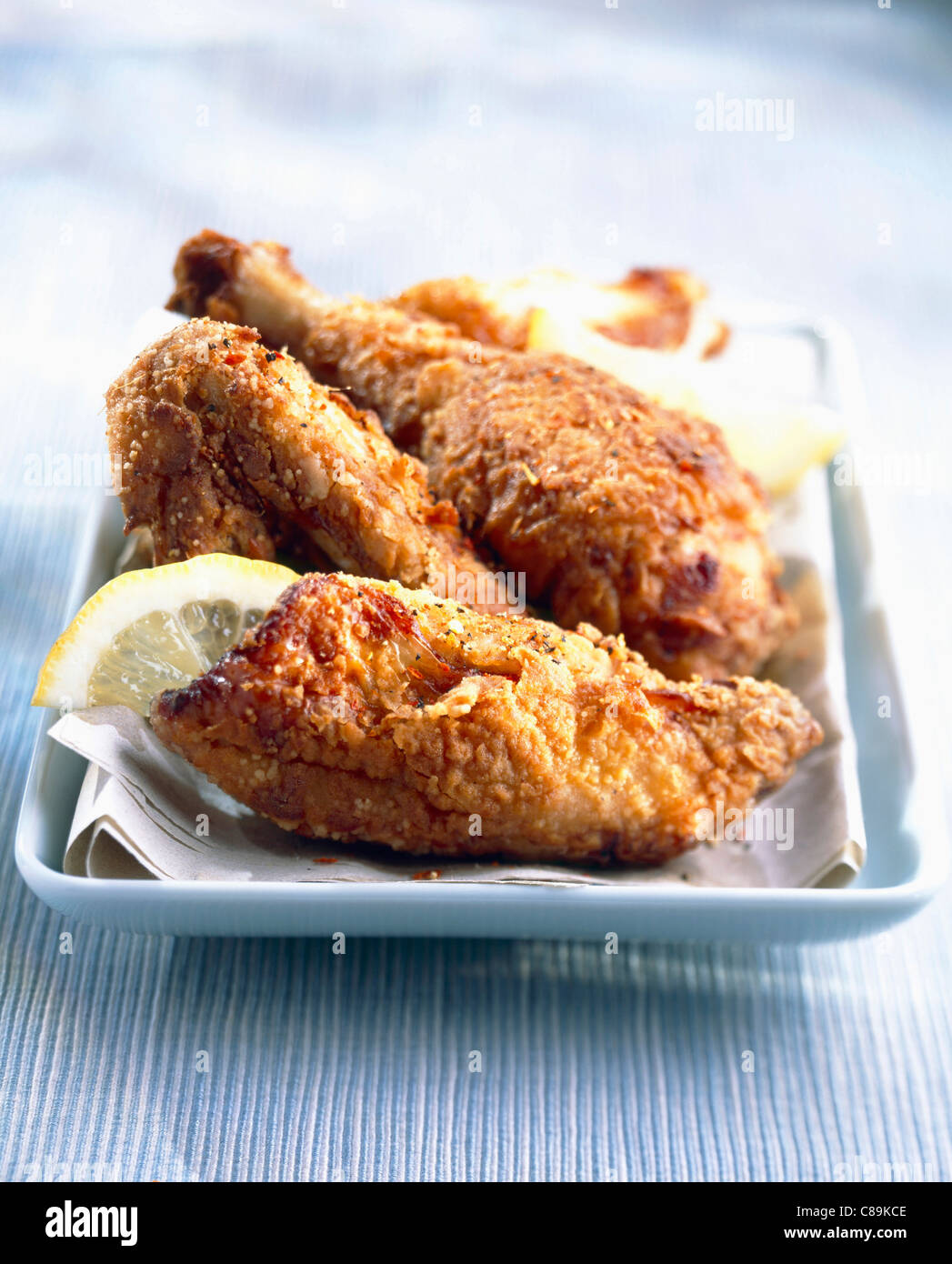 Fried breaded chicken Stock Photo - Alamy