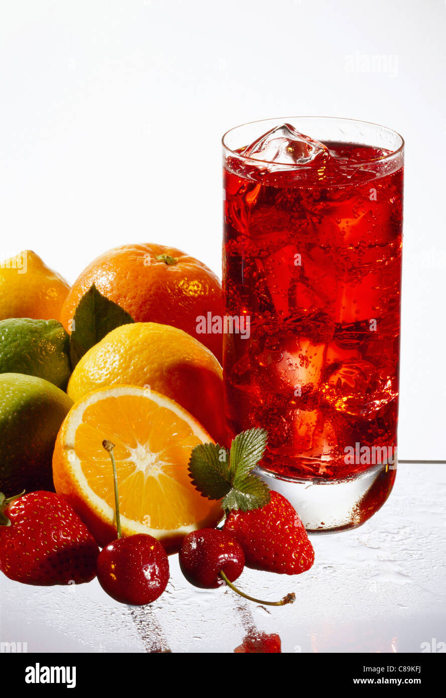 Fruit cocktail drink Stock Photo - Alamy