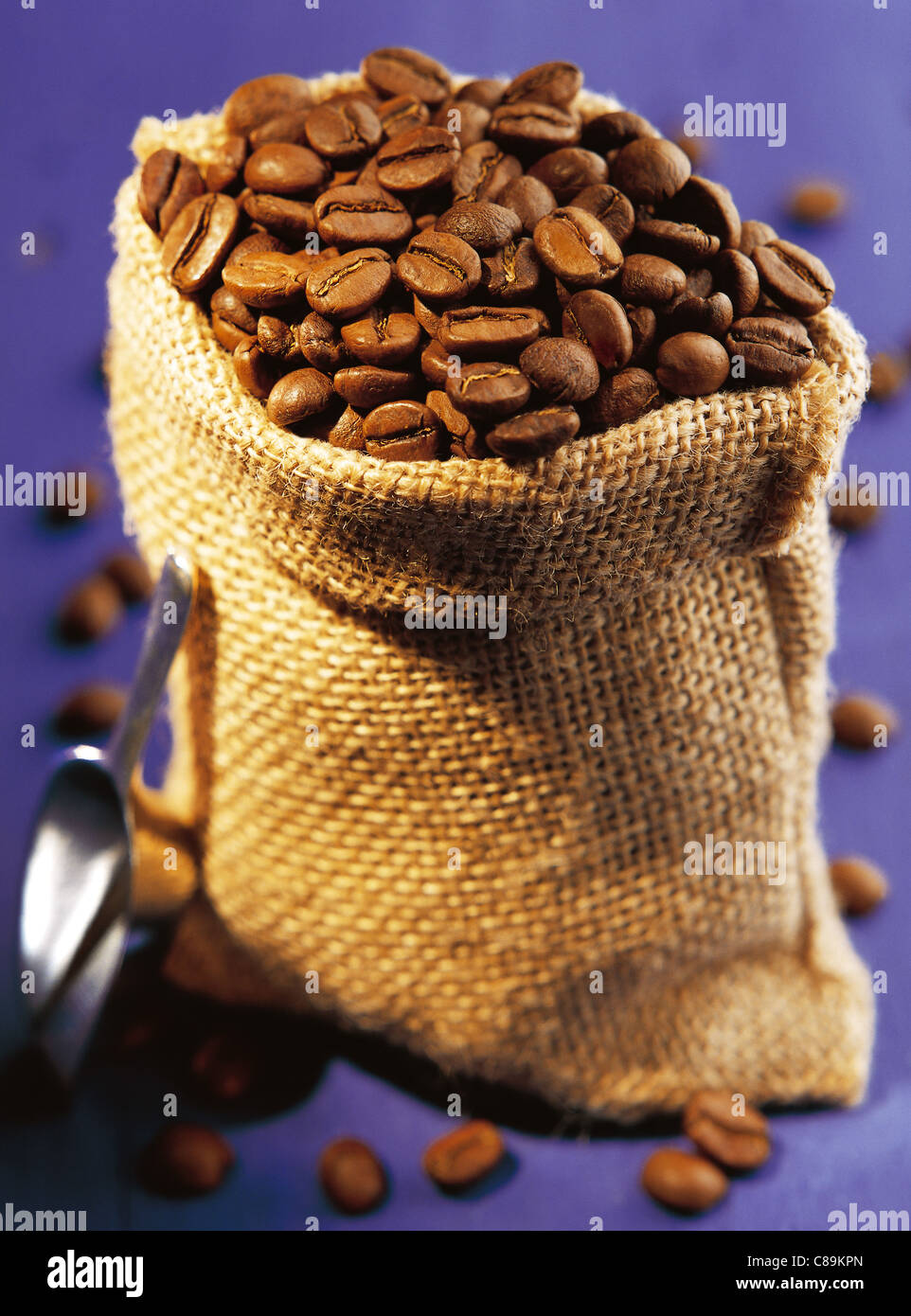 Bag of coffee beans Stock Photo - Alamy