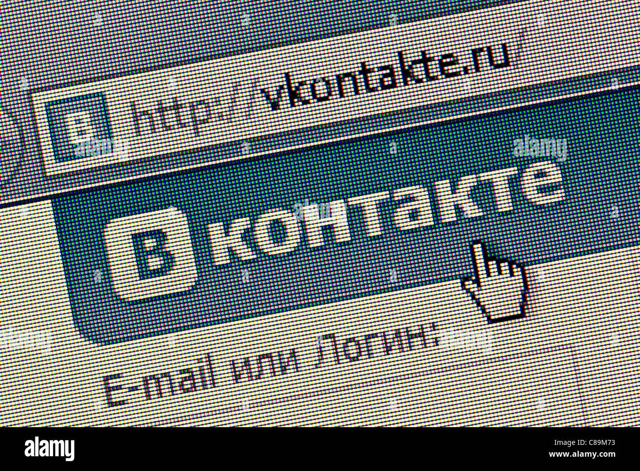 VKontakte Russian social network logo and website close up Stock Photo ...