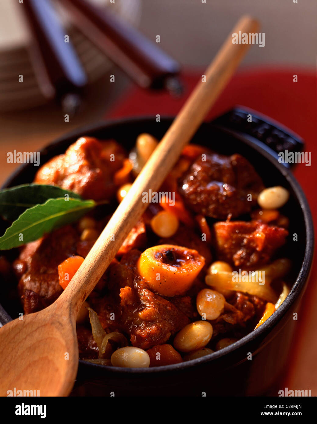 Mutton and beans Stock Photo - Alamy