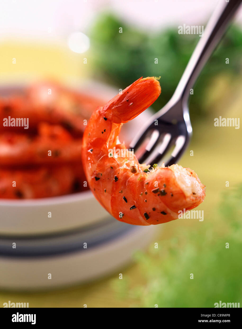 Spicy Mediterranean prawns Stock Photo - Alamy