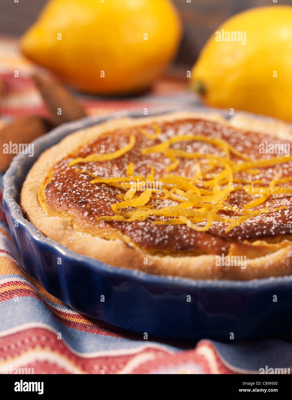 Greek lemon tart Stock Photo - Alamy