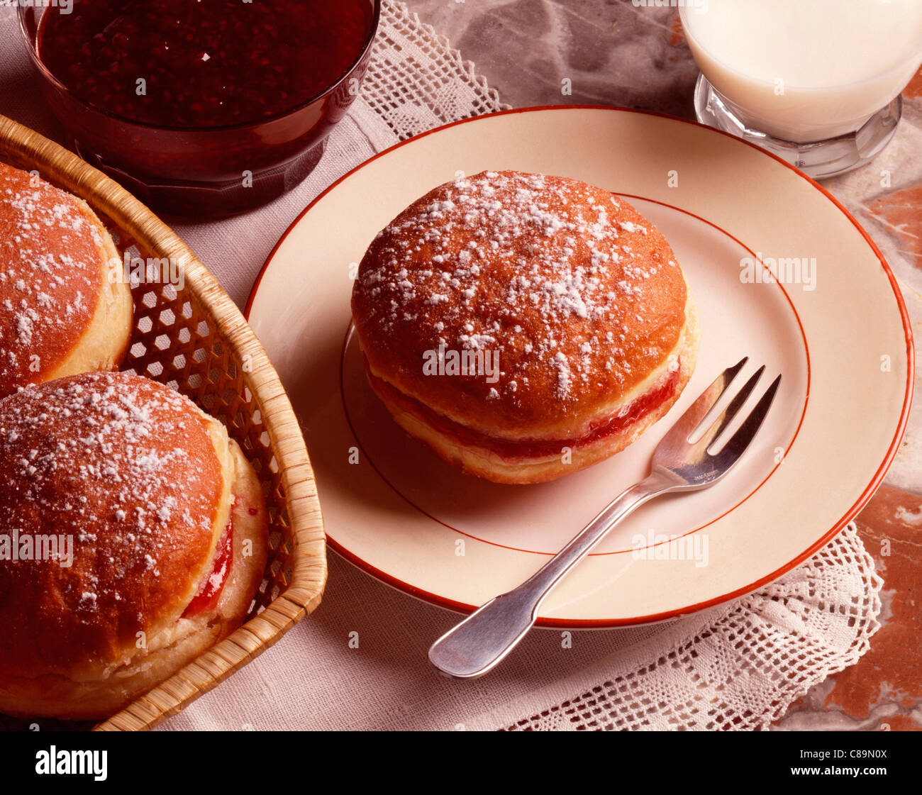 Austrian Krapfen donuts Stock Photo - Alamy