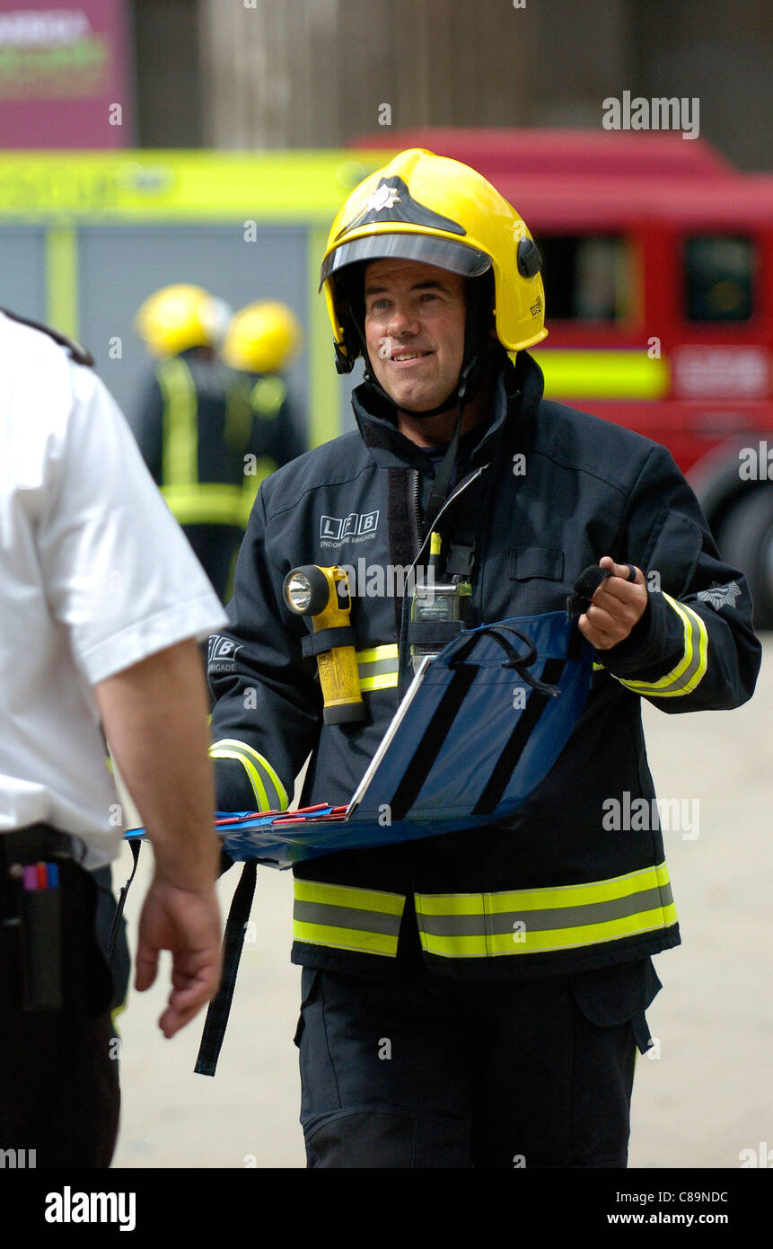 Fireman and Emergencys Services Working in London 2010 Stock Photo - Alamy