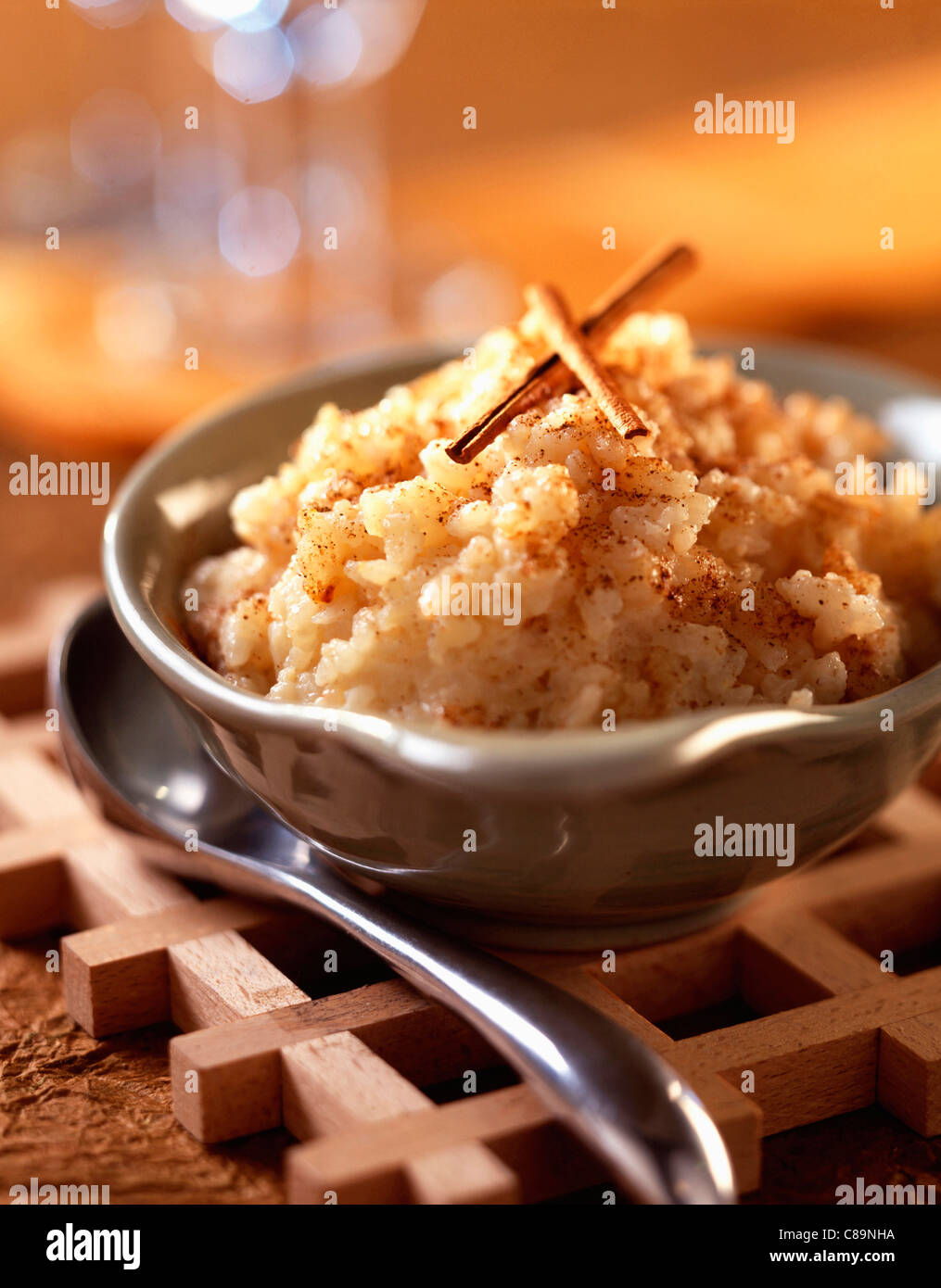 Cinnamon rice pudding Stock Photo - Alamy