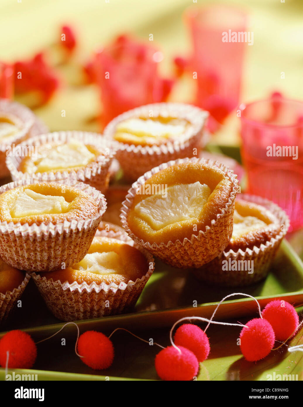 Mini almond and pineapple soufflés Stock Photo - Alamy