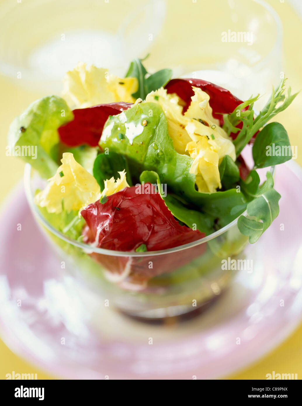 Mixed lettuce salad Stock Photo - Alamy