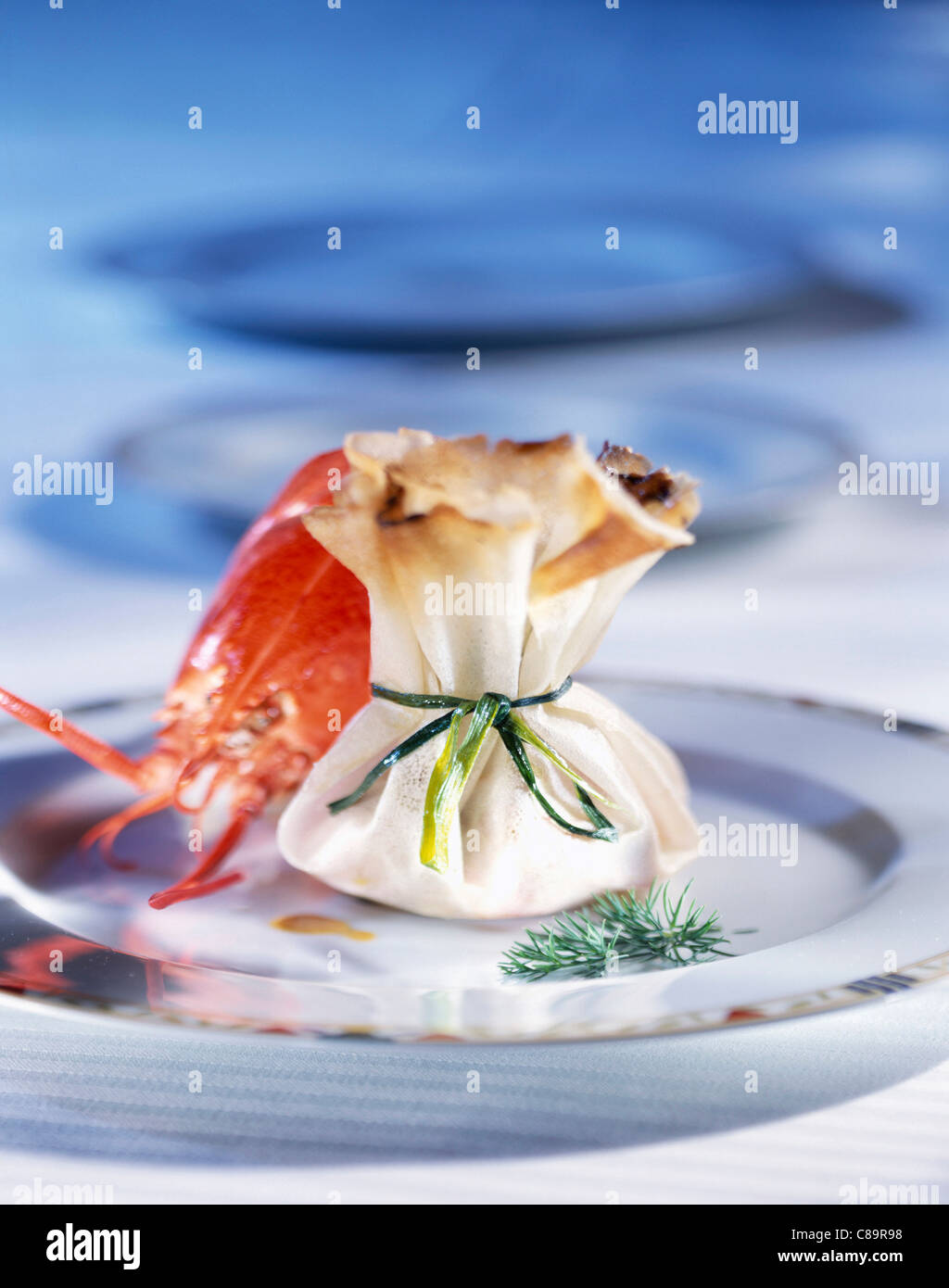 Lobster filo pastry parcel hi-res stock photography and images - Alamy