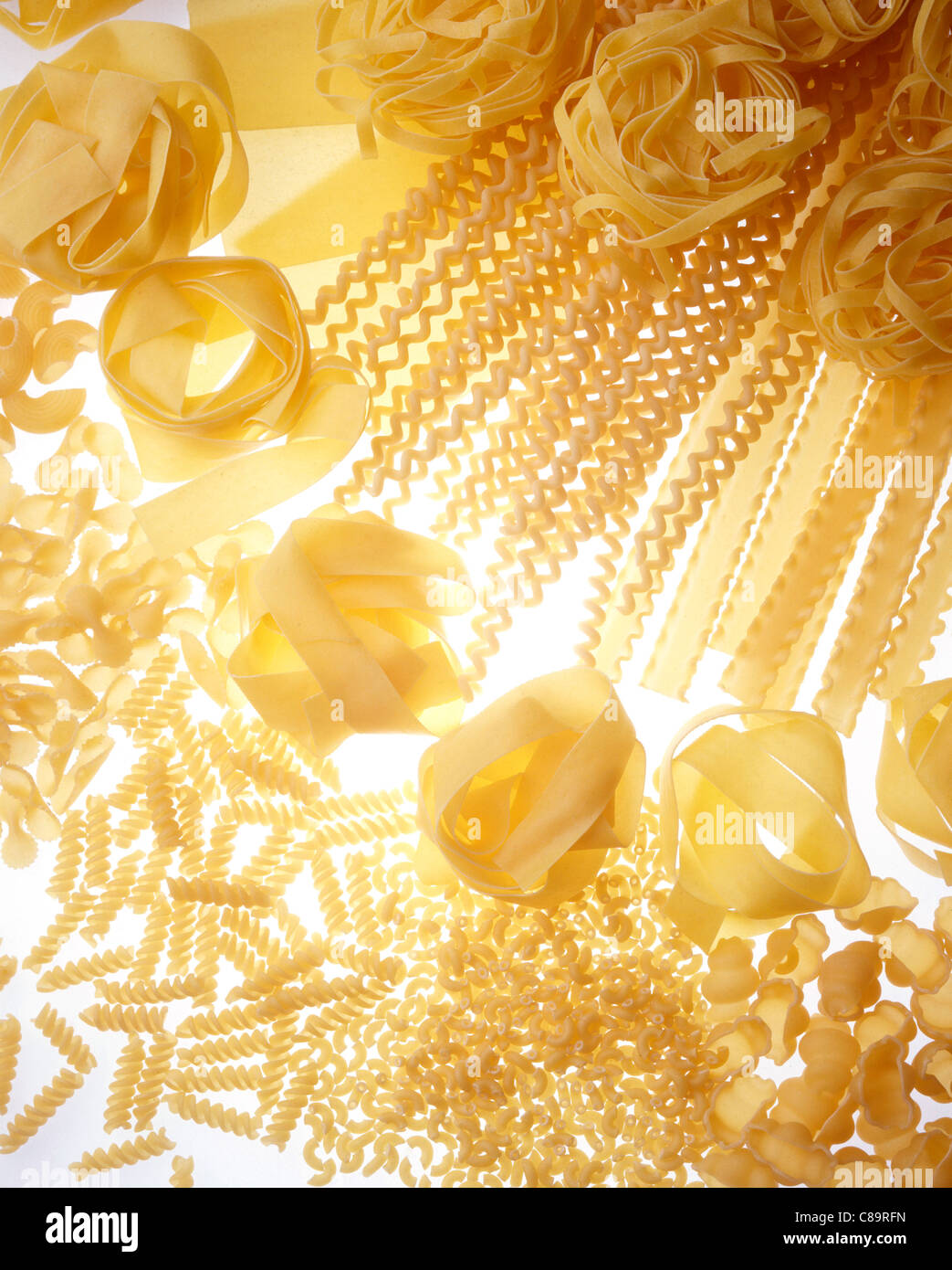 Selection of dry pasta Stock Photo - Alamy