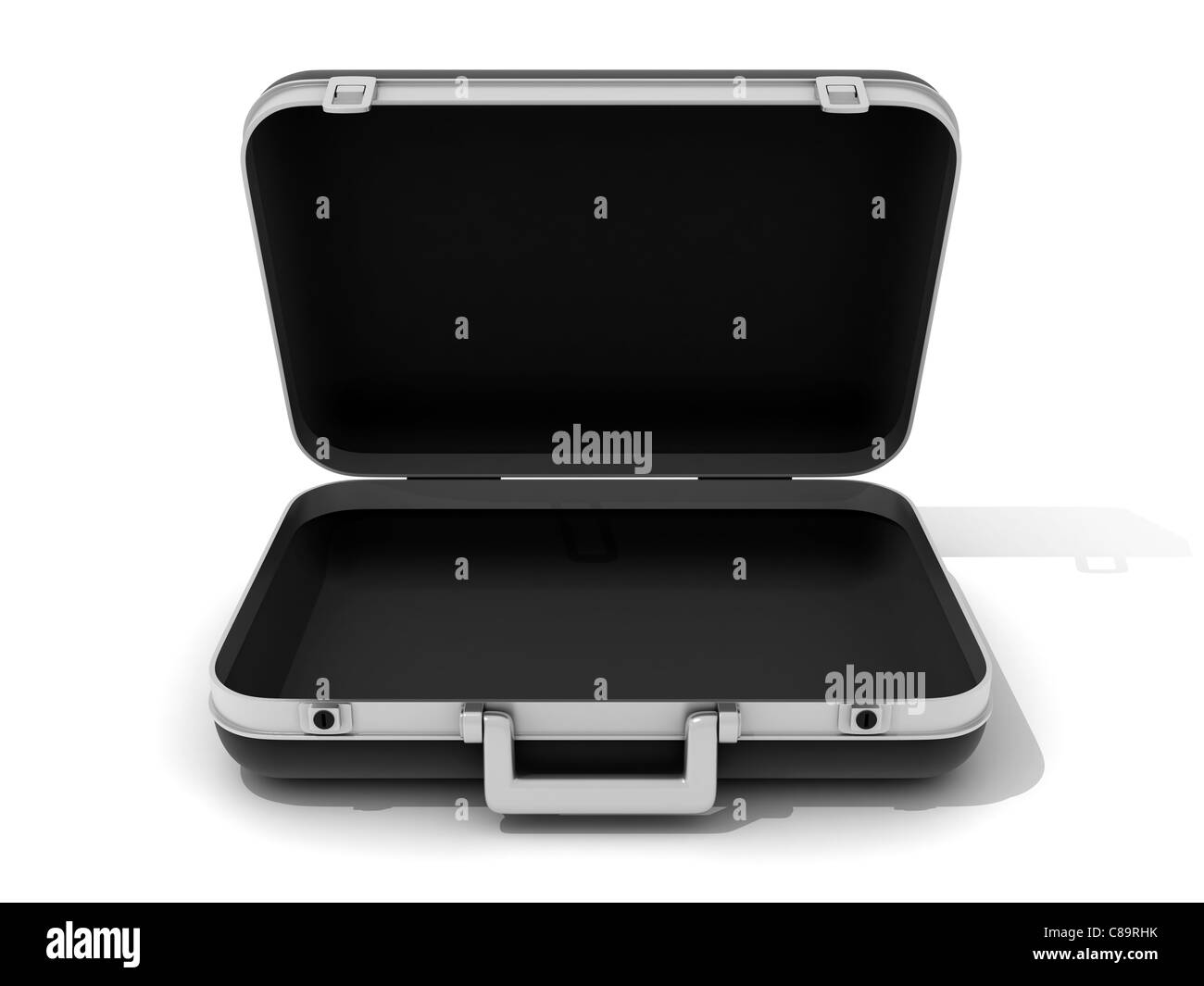 Open empty and black case (done in 3d, cgi Stock Photo - Alamy
