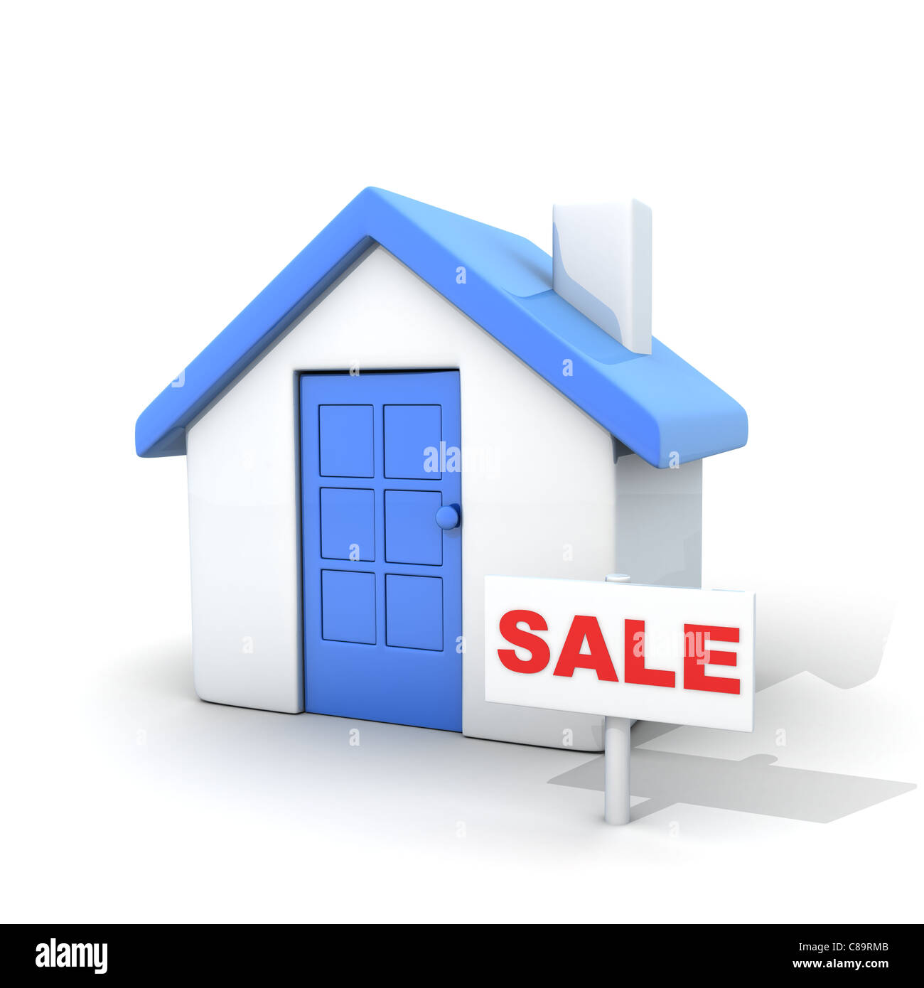 Home and sign sale (done in 3d, cgi Stock Photo - Alamy