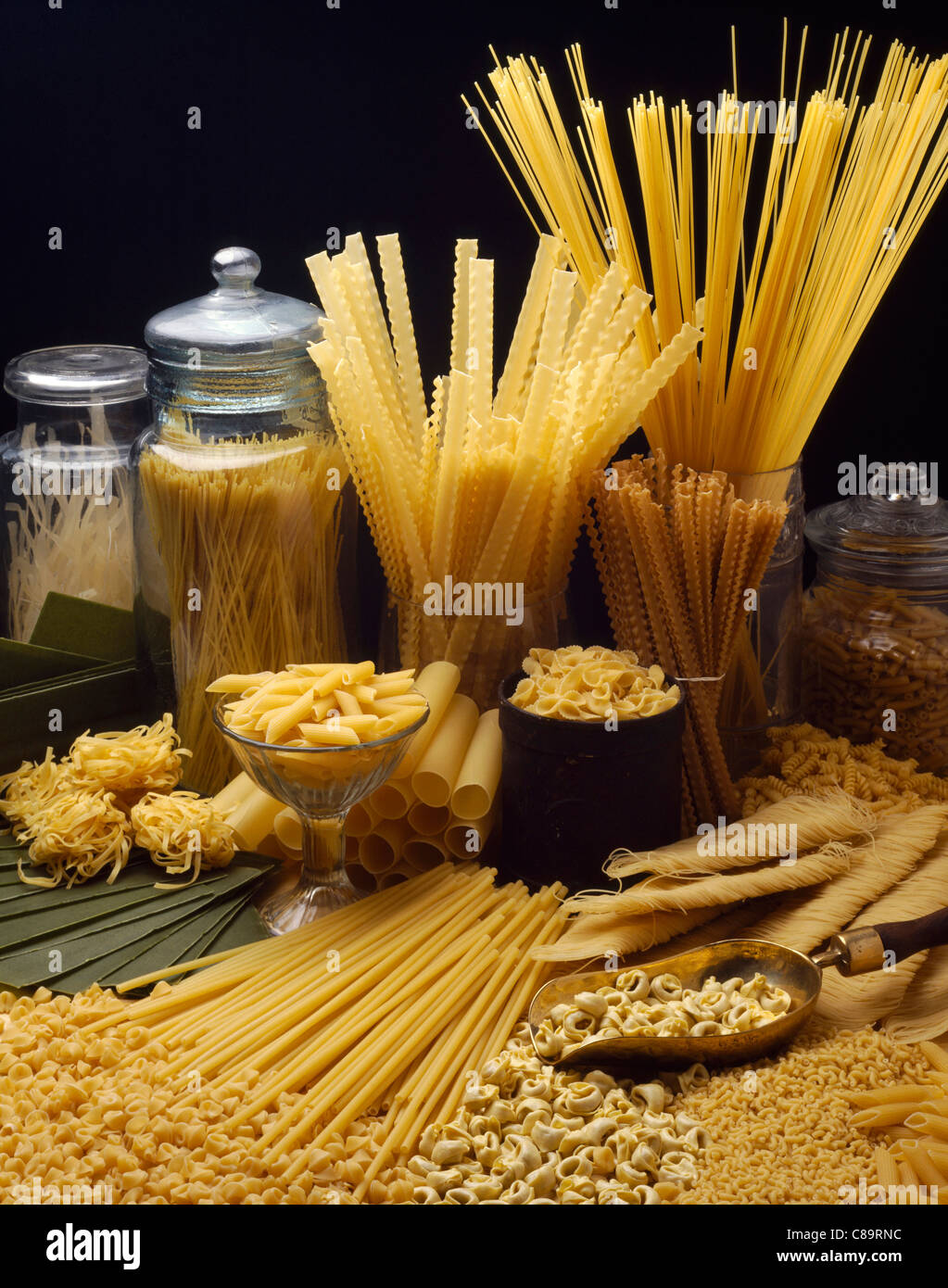 Selection of dry pasta Stock Photo - Alamy