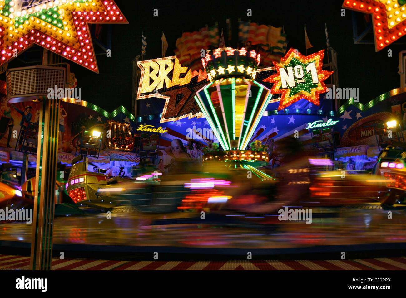 Germany, Stuttgart, View of carousel at night Stock Photo - Alamy