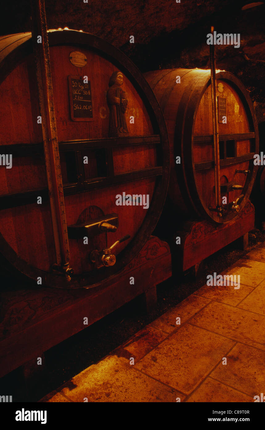 Vats in a wine cellar Stock Photo - Alamy