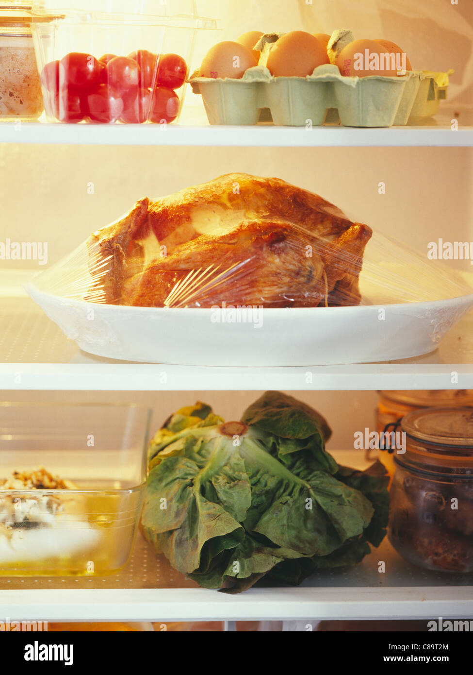 Food in a refrigerator Stock Photo - Alamy