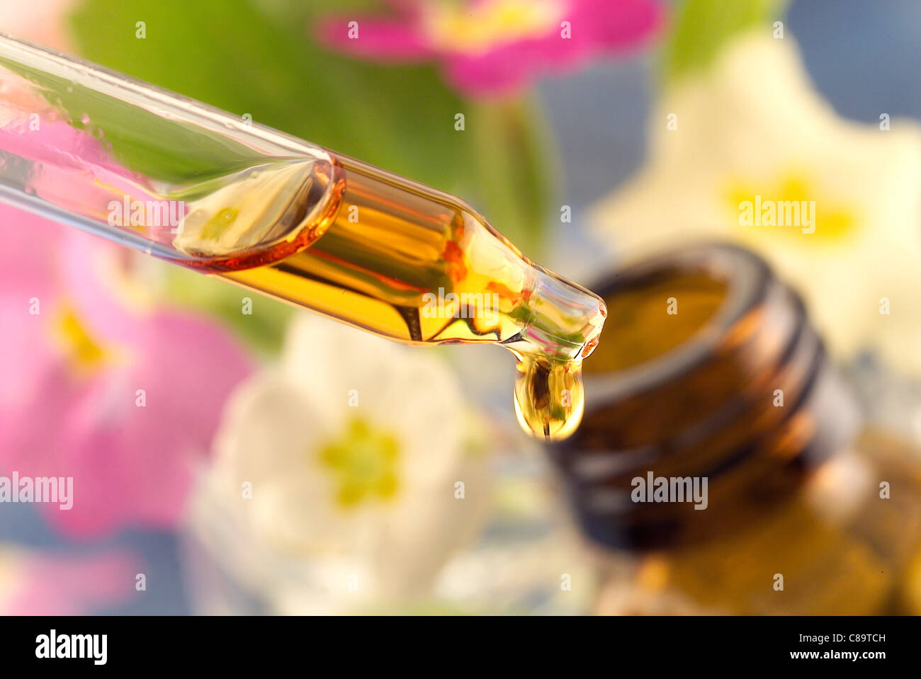 Oil and pipette Stock Photo - Alamy