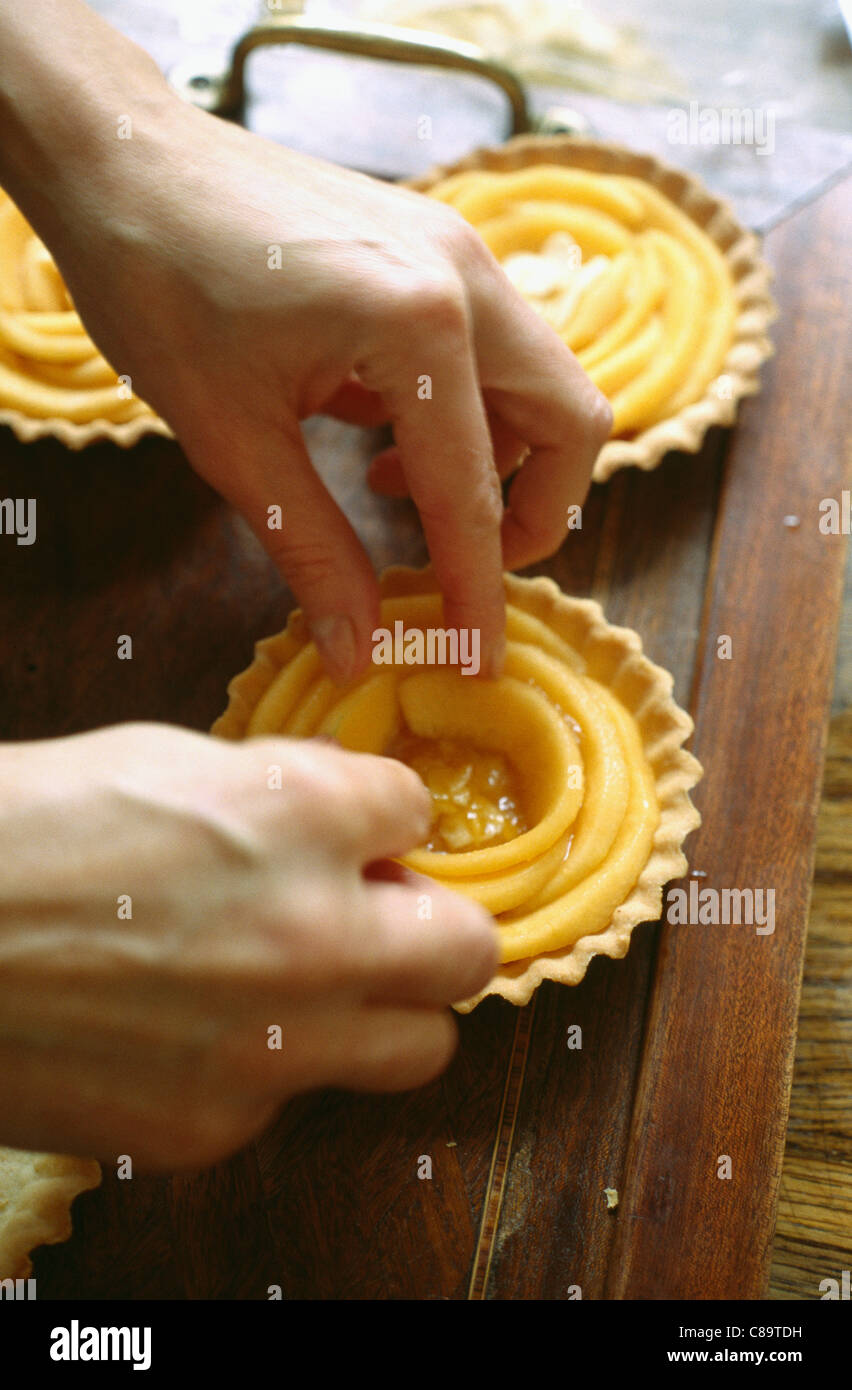 Thin pastry melon tart Stock Photo - Alamy
