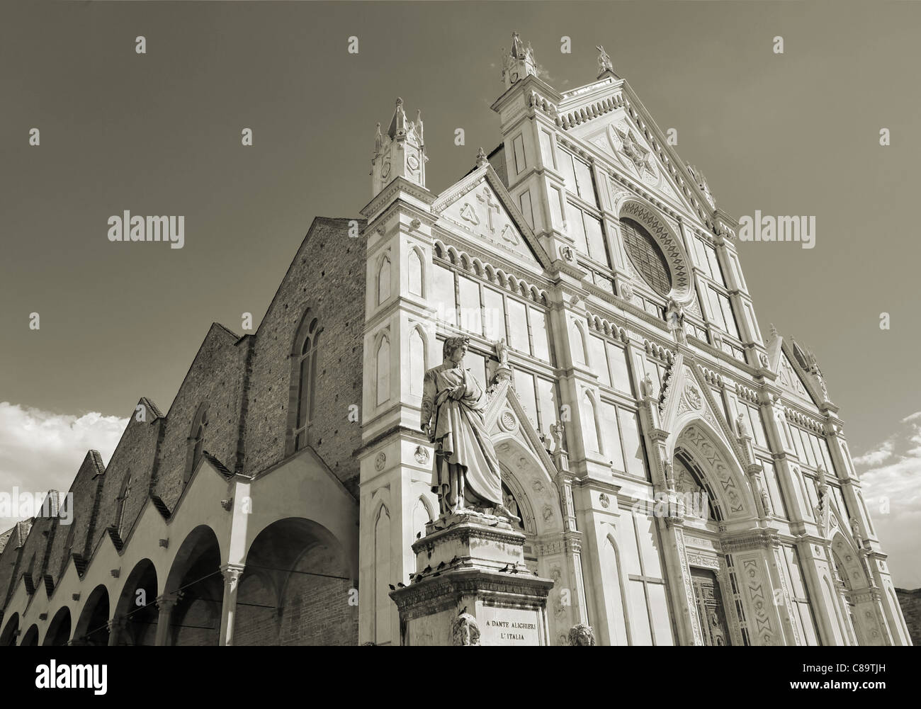 Basilica of Santa Croce (Basilica of the Holy Cross) in Florence, Italy ...
